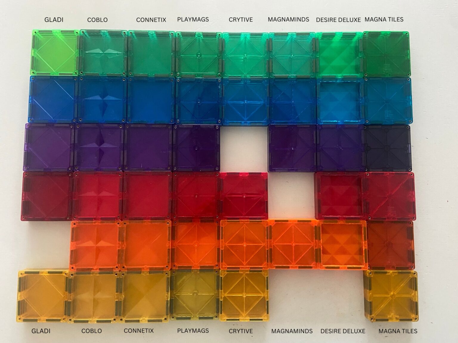 Magnetic Tiles - Dé grote vergelijking van 10 verschillende merken